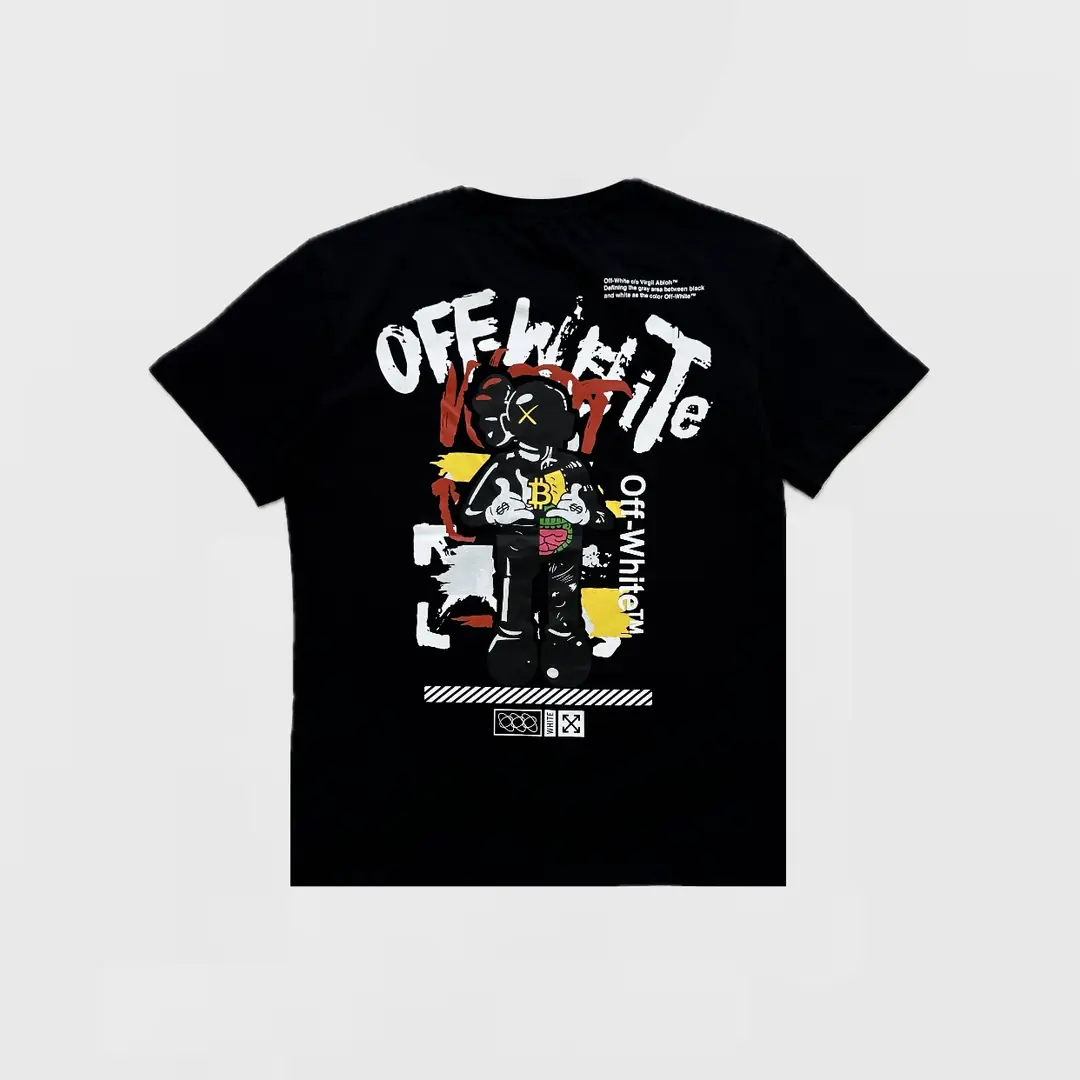 Bitcoin x Kaws Logo Off-White T-Shirt