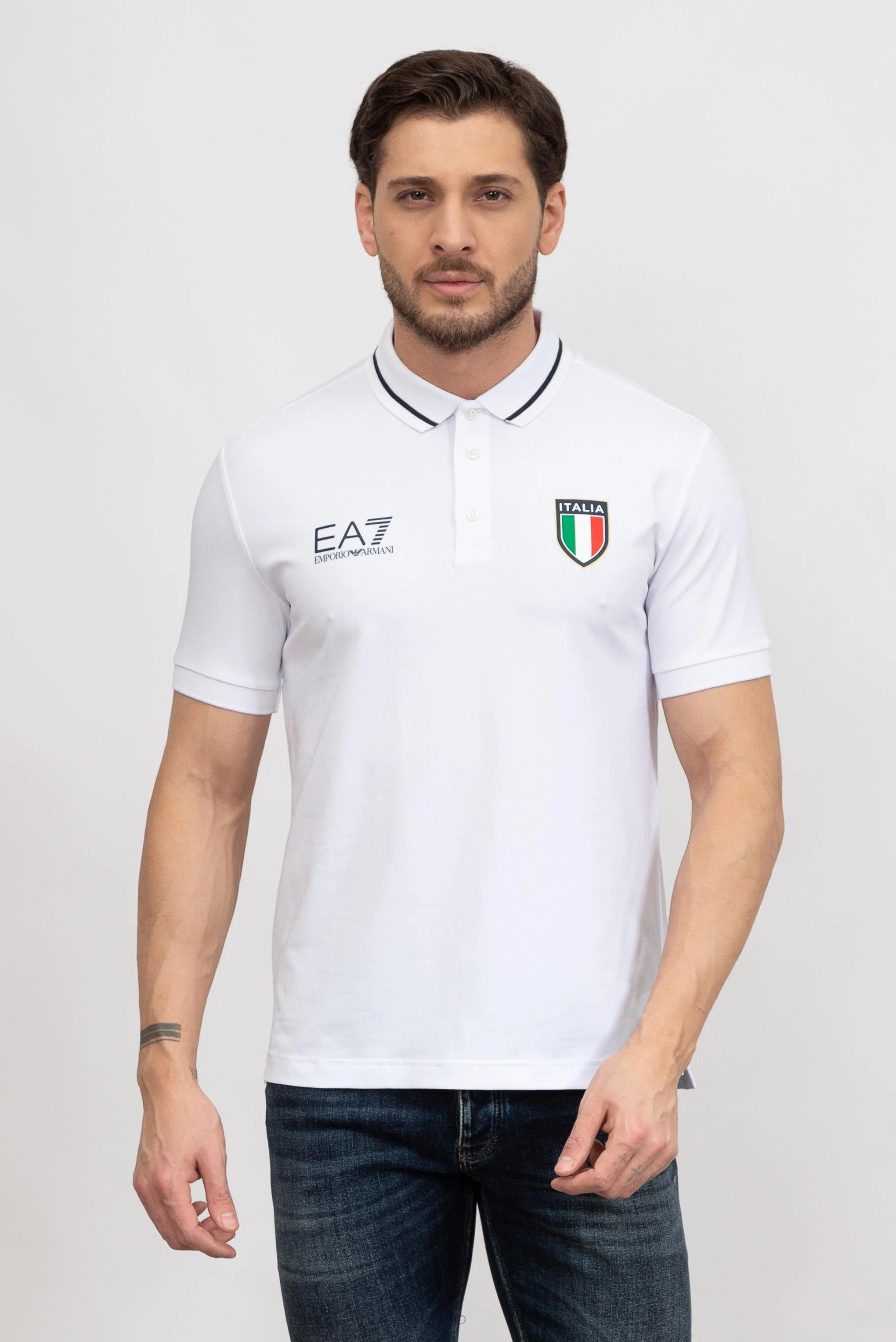 Emporio Armani EA7 Italia Polo Yaka T-Shirt