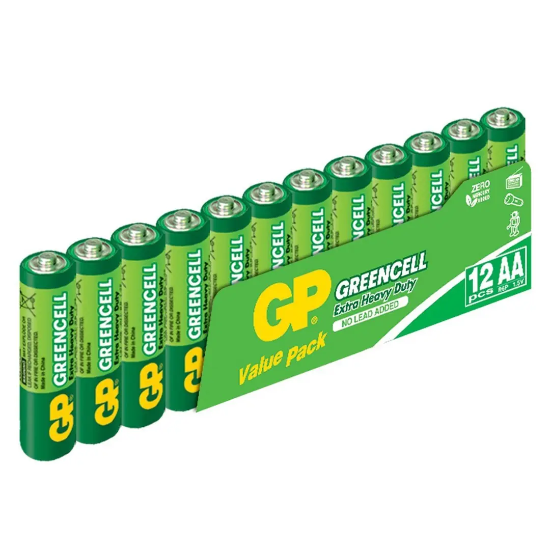 GP GreenCell 1.5V AA Kalem Pil 12'li Satın Al | Robolink Market