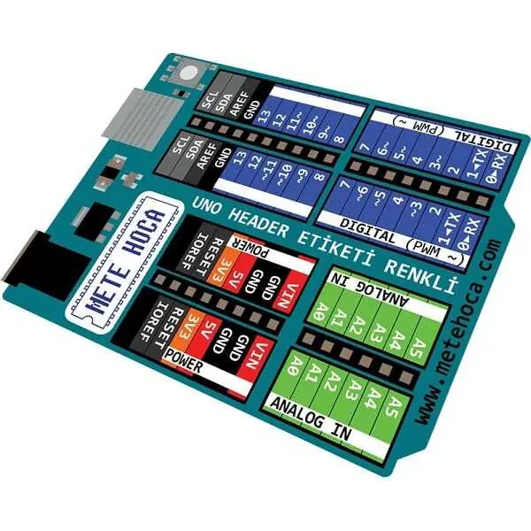 Arduino Uno Header Etiketi - Renkli Satın Al | Robolink Market