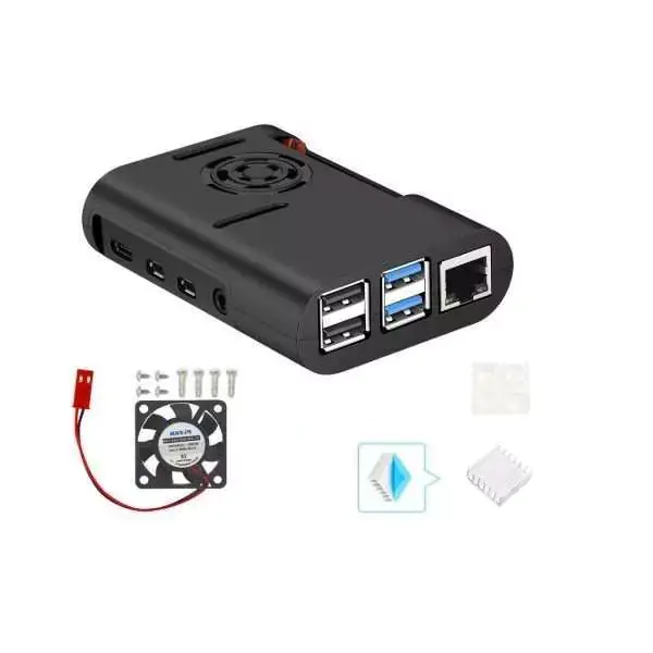 Raspberry Pi 4 Fan Case-Siyah Satın Al | Robolink Market