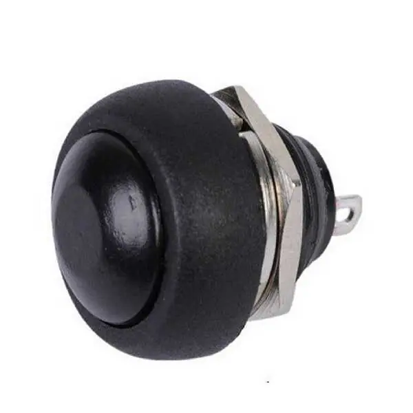 IC-184 Buton 12mm PBS33B - Siyah Satın Al | Robolink Market