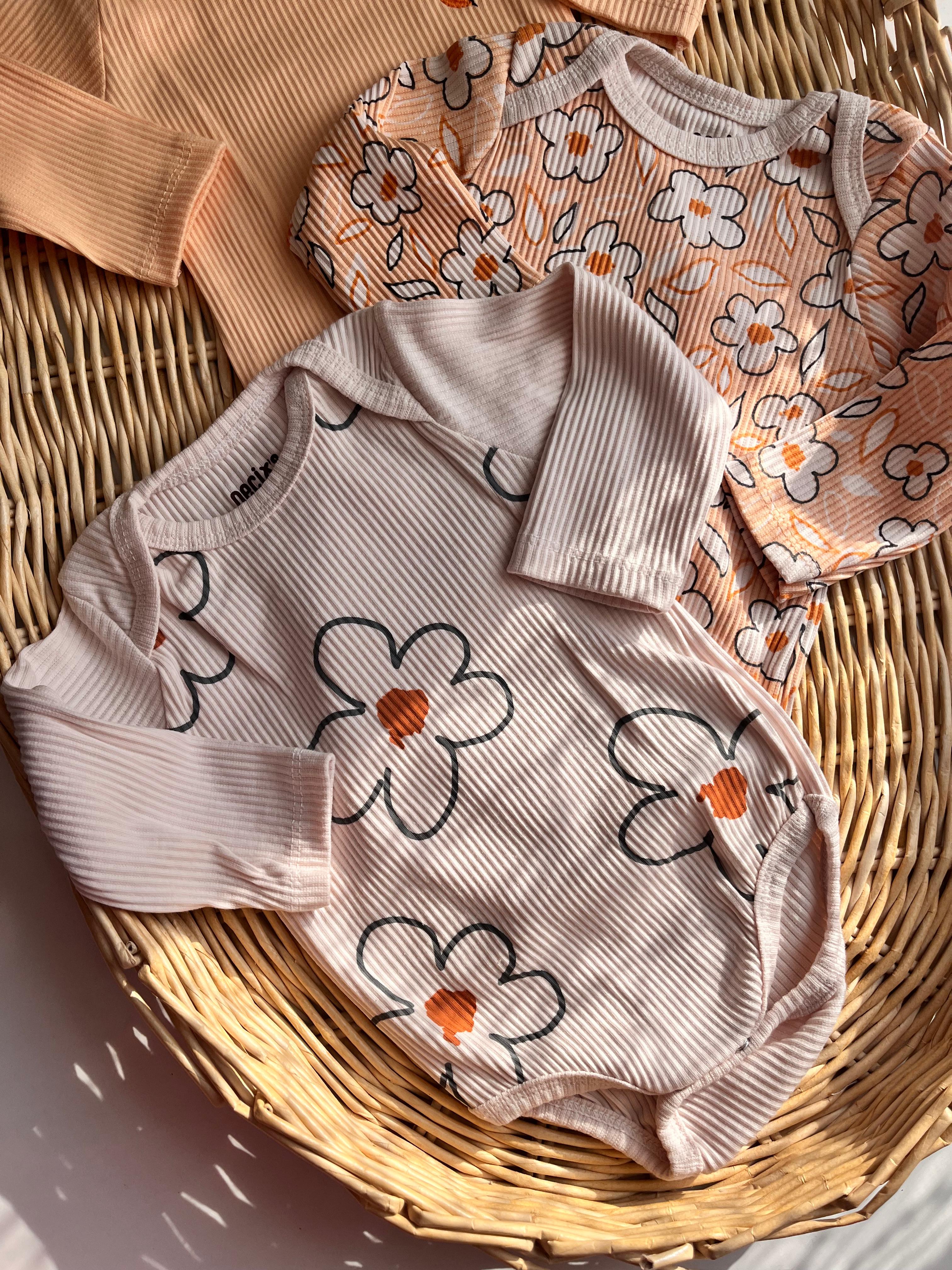 %100 Pamuk Hana 3'lü Body Set