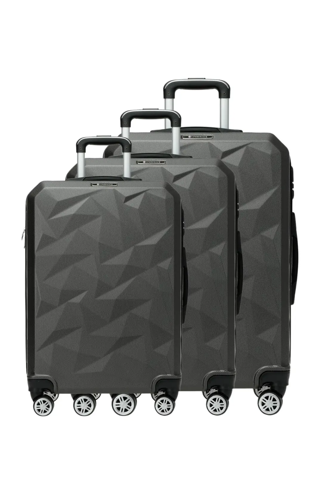 LUMBERJACK HEXAGON ABS 5PR Antrasit 3lü Valiz Seti - UppStairs