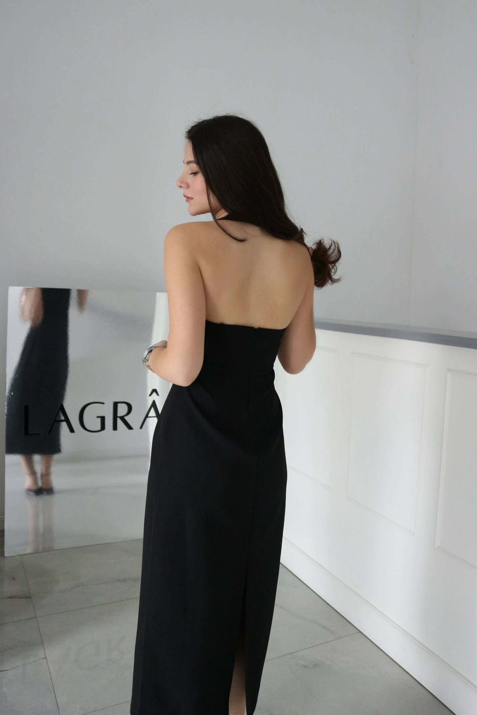 halter yaka elbise