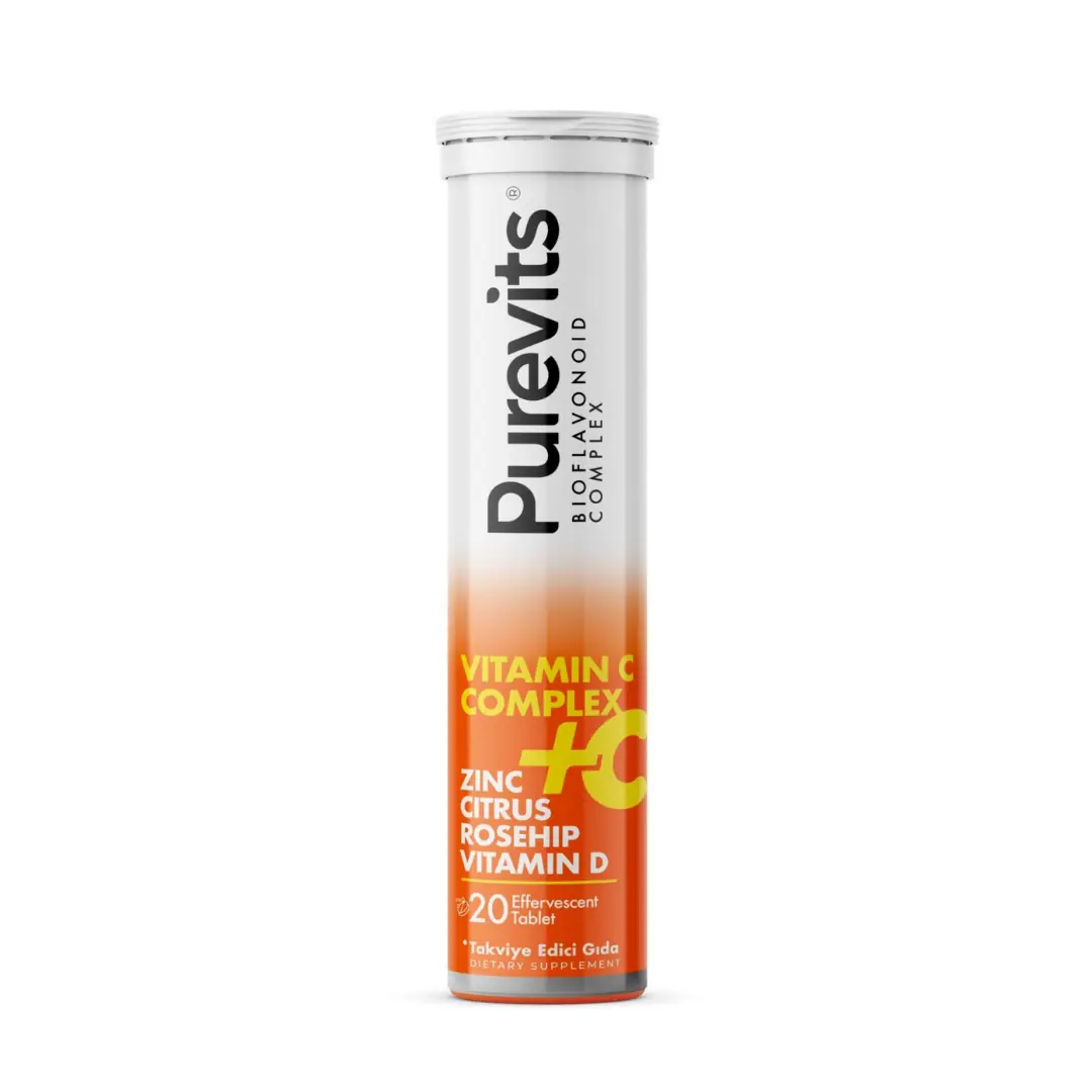 PUREVITS VITAMIN C, Zn, Citrus, Rosehip EFFERVESCENT COMPLEX