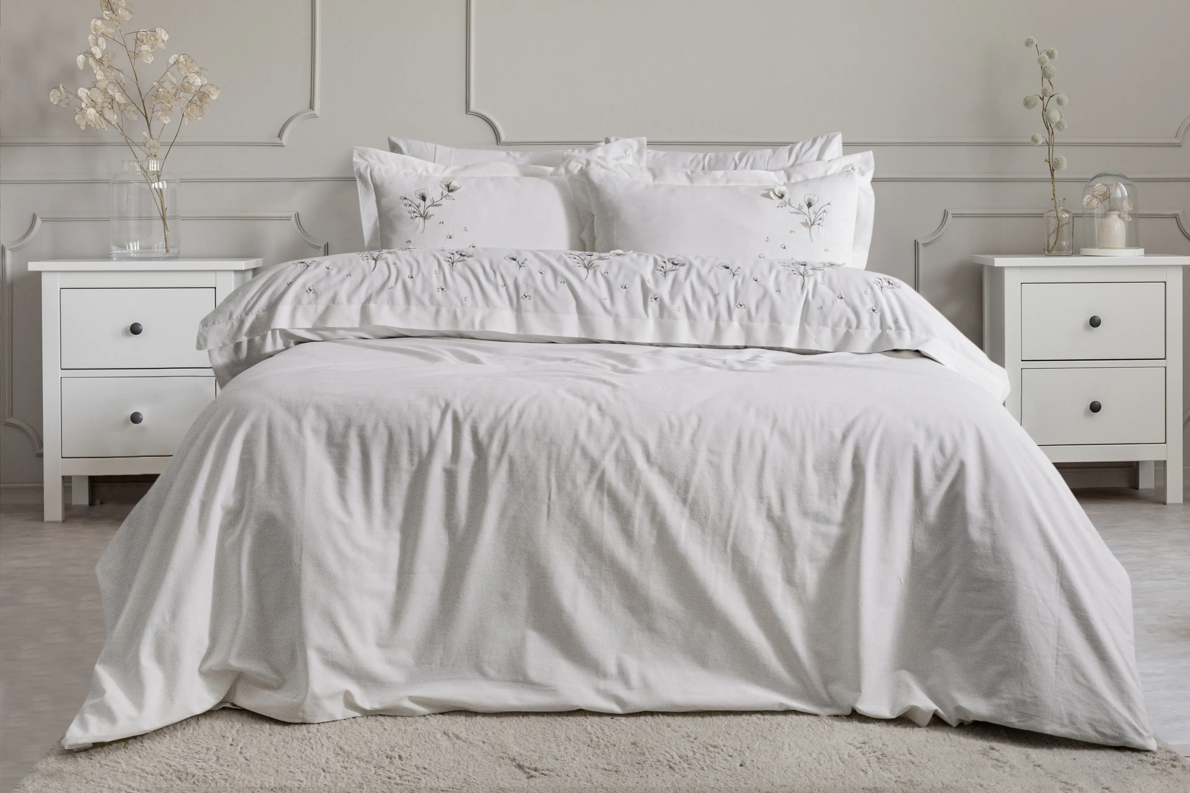 Şaheser Home Collection - %100 Pamuk - Roman %100 Pamuk Nakışlı ...