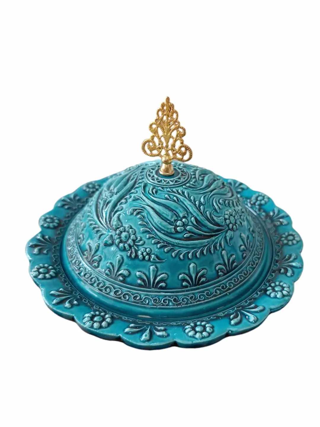 Zarif Seramik Şekerlik - Firuze Rengi & Uygun Fiyatlı