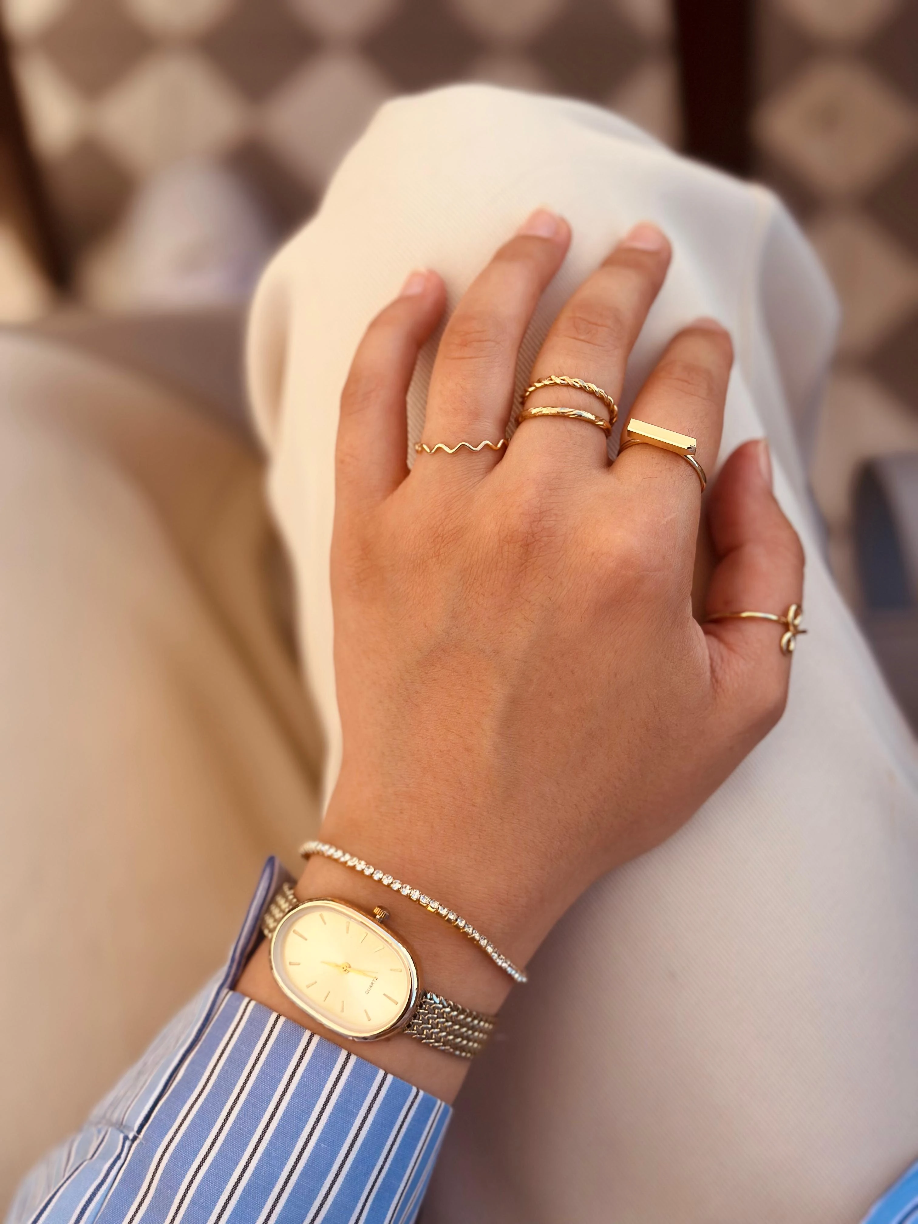 Moni Gold Yüzüklü Set