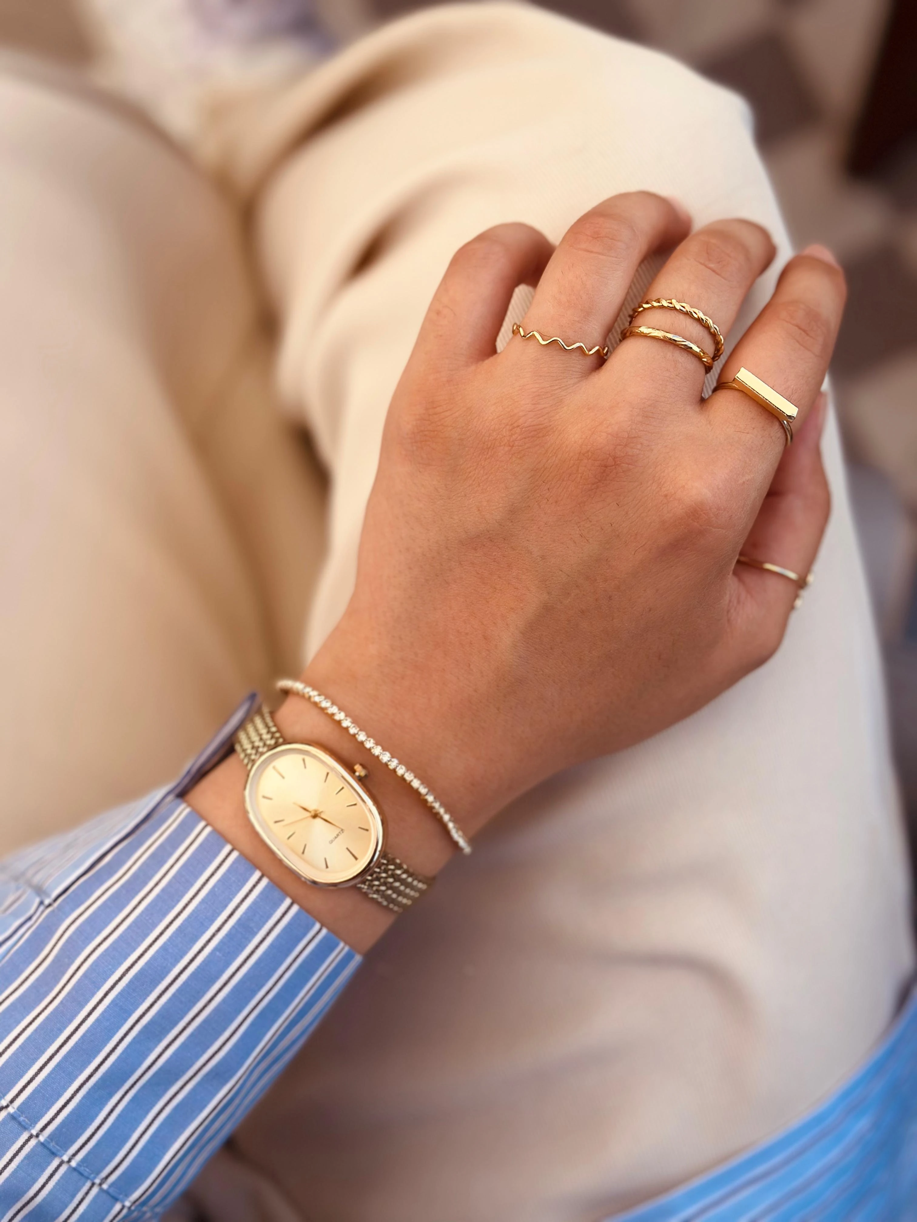 Moni Gold Yüzüklü Set