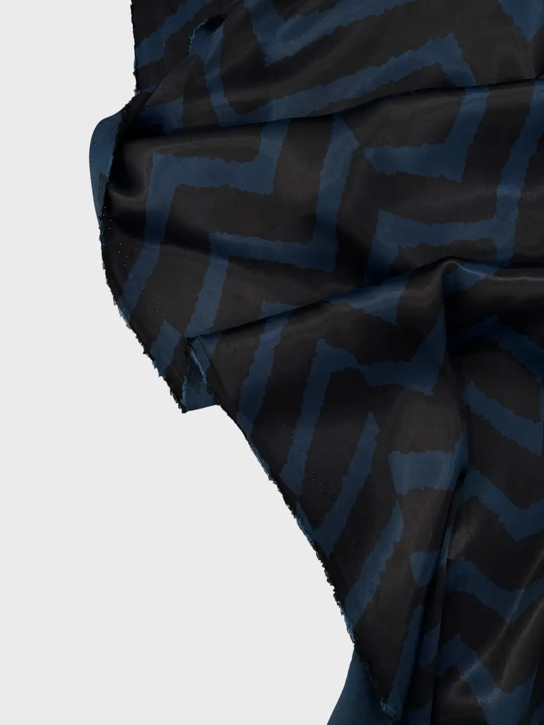 Floş Viskon ZigZag Desen - Keten Linen Kumaş