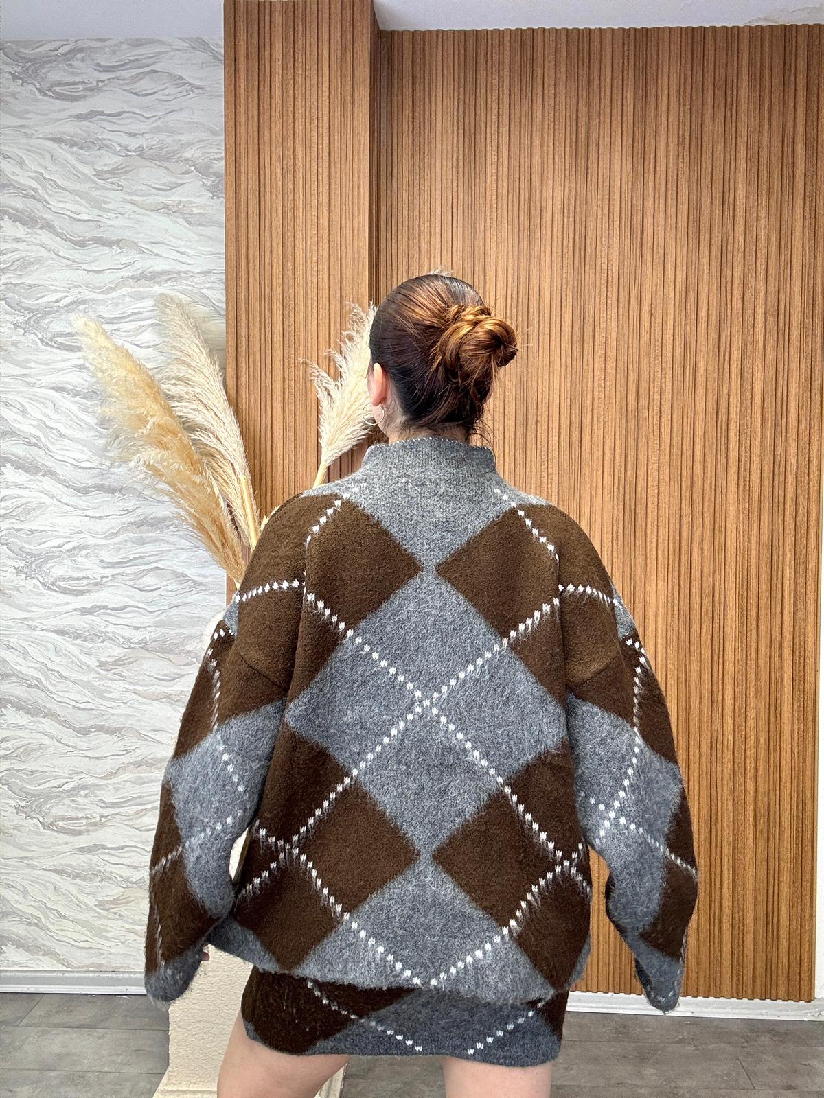 Baklava Desen Şardonlu Takım