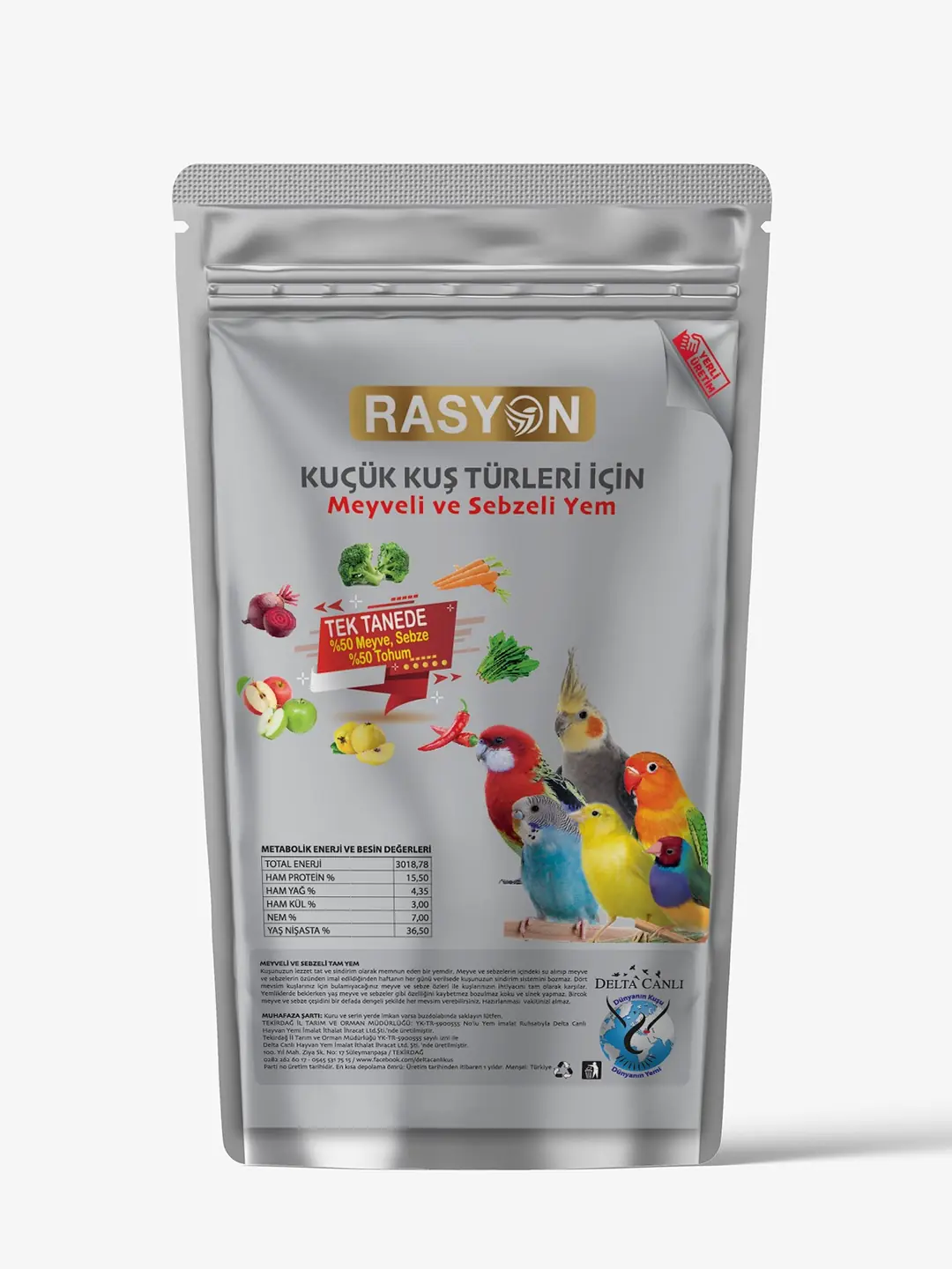 Rasyon Meyveli ve Sebzeli Küçük Taneli - 450 Gr