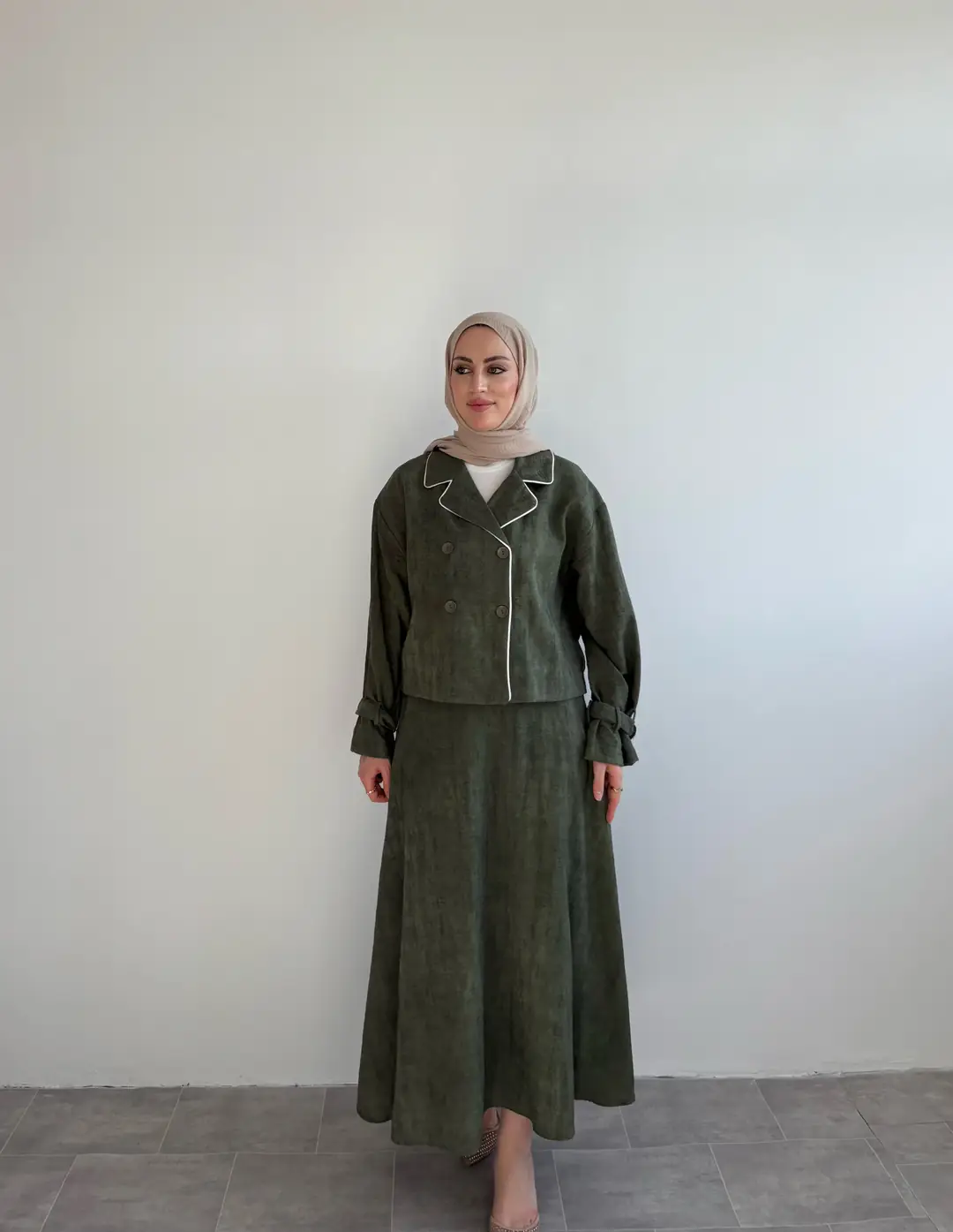 Monche Etekli Oversize Batik Desenli TakımMonche