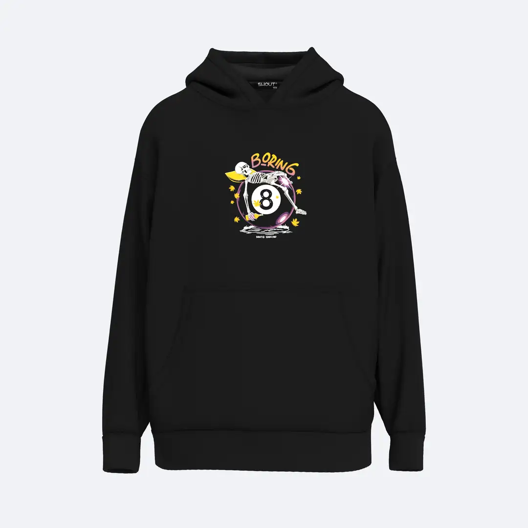 Shout Oversize Boring 8 Ball Unisex Hoodie
