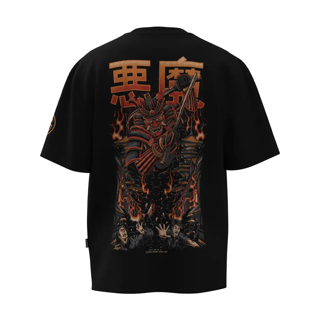 Oversize Shout Giant Masked Samurai Unisex T-Shirt