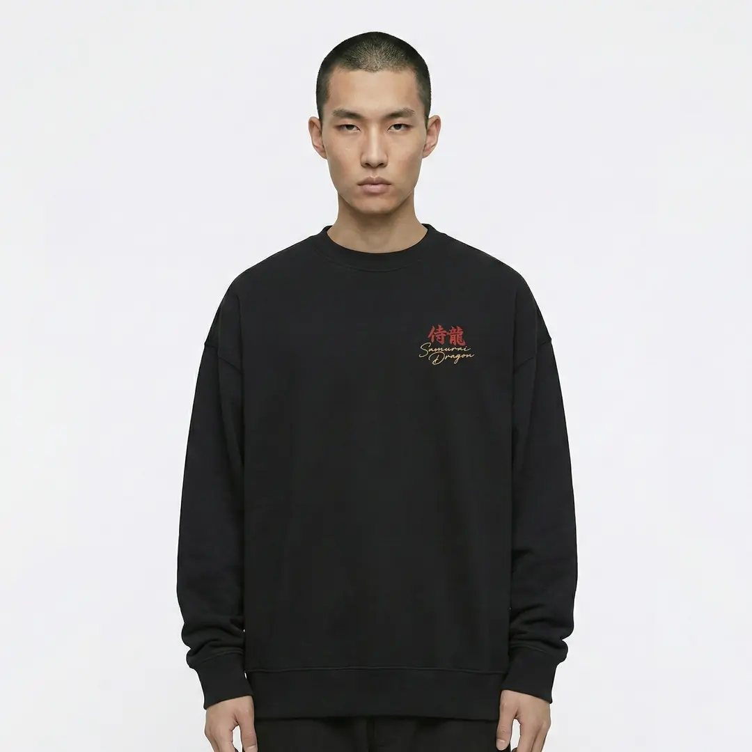 Shout Oversize Samurai Dragon Japanese Culture Unisex Sweatshirt
