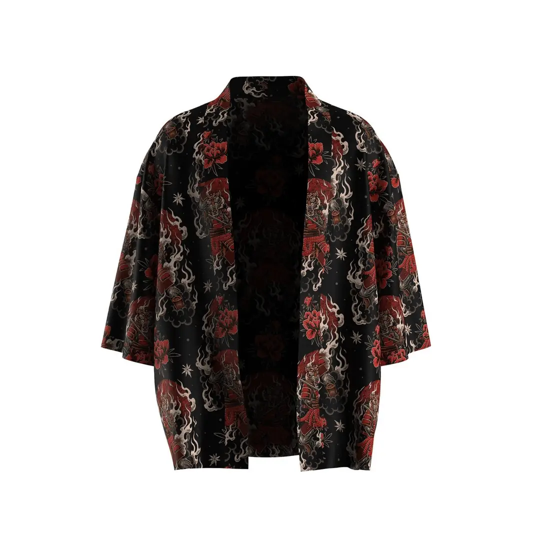 Shout Oversize Japanese Samurai Tiger Unisex Kimono