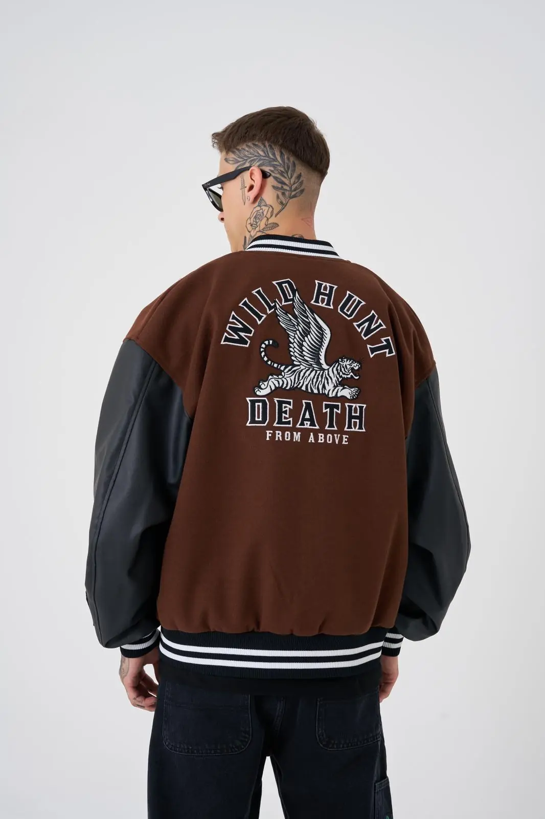 OVERSIZE WILD HUNT EMBROIDERY BOMBER JACKET