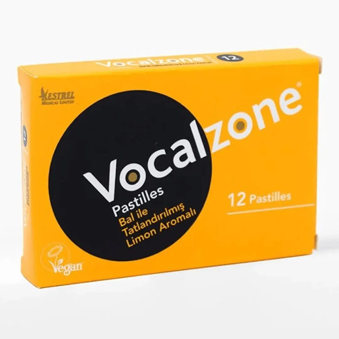 Vocalzone Bal ve Limon Aromalı Pastil 12 Adet