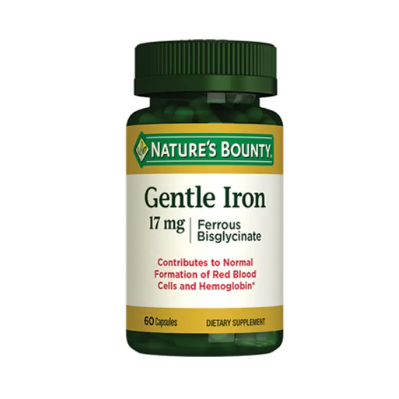 Nature's Bounty Gentle Iron 17 mg Demir Takviyesi 60 Kapsül