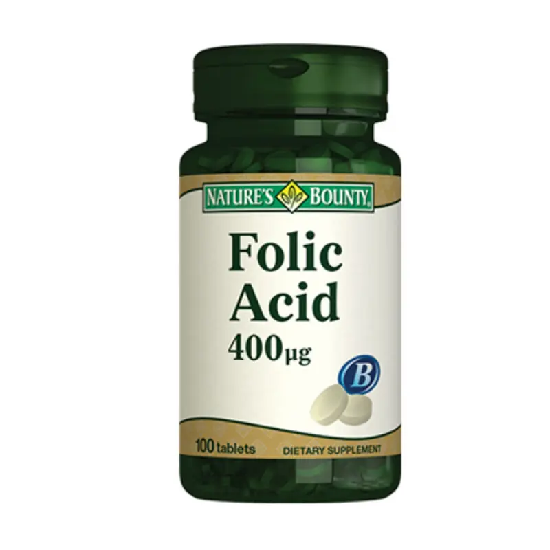 Nature's Bounty Folic Acid 400 mcg Folik Asit 100 Tablet