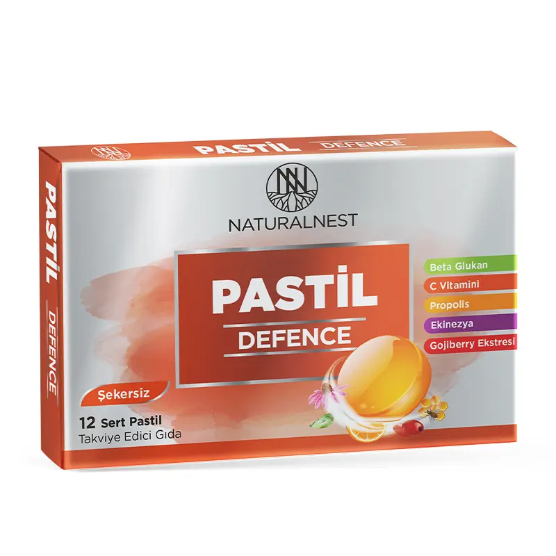 NaturalNest Defence Pastil Zencefil ve Zerdeçal 12 Adet