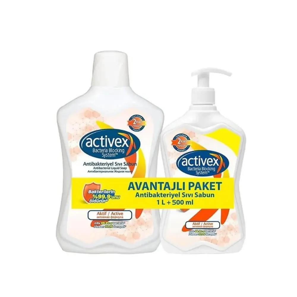 Activex Sıvı Sabun Aktif 1 lt + 500 ml Avantaj Paket