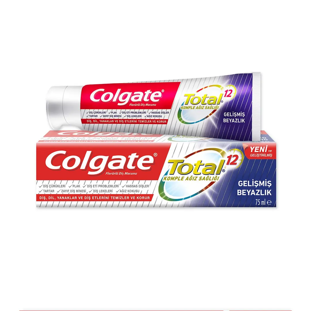 Colgate Total 12 Gelişmiş Beyazlık Diş Macunu 75 ml