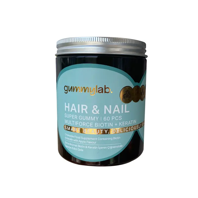 Gummy Lab Hair & Nail Elma Aromalı 60 Gummies
