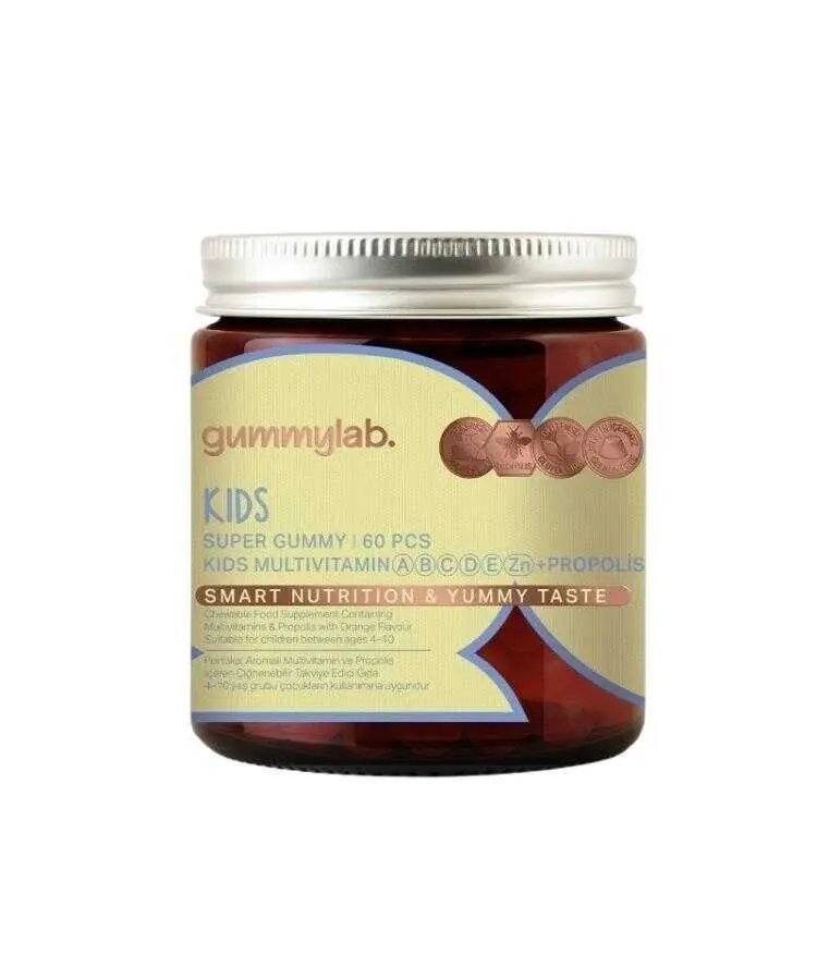 Gummy Lab Kids Multivitamin Portakal Aromalı 60 Gummies