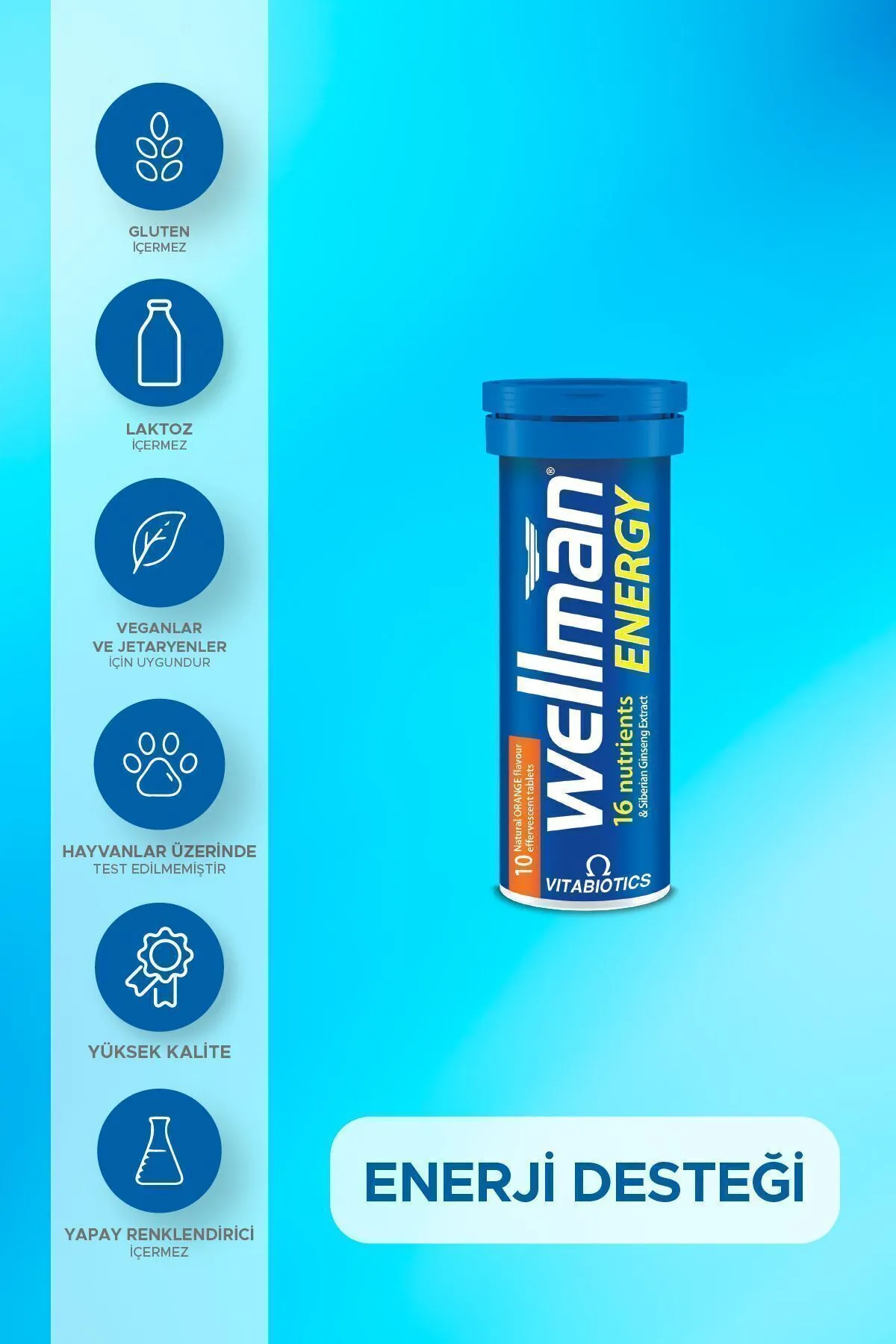 Wellman Energy 10 Effervesan Tablet