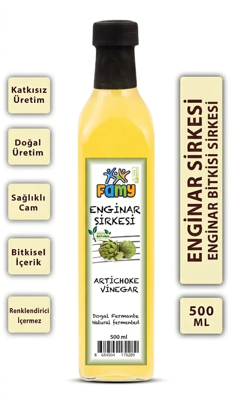Famy Doğal Fermante Enginar Sirkesi 500 ml | Famy Store
