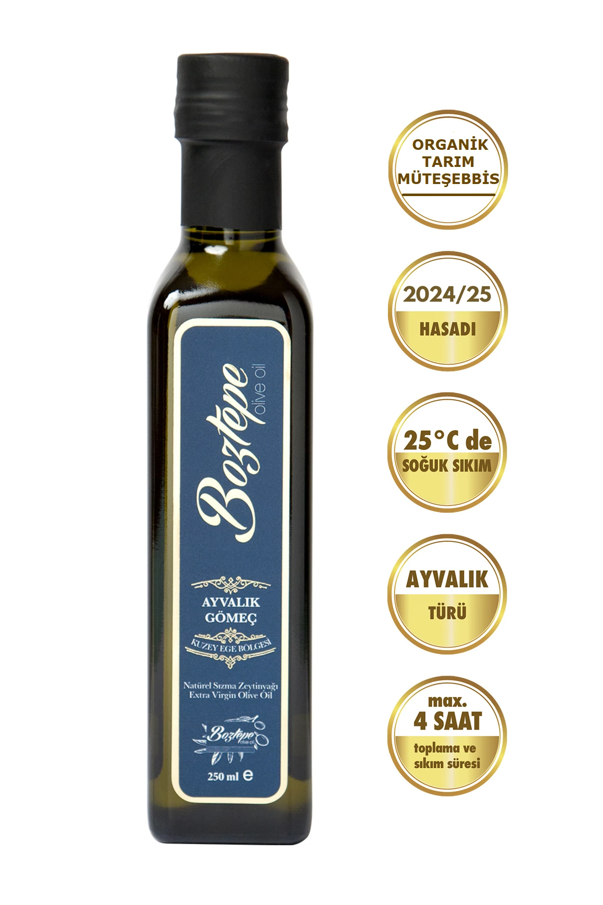 Boztepe250 ML Natürel Sızma Zeytinyağı (2025/26) Boztepe Soğuk Sıkım ...