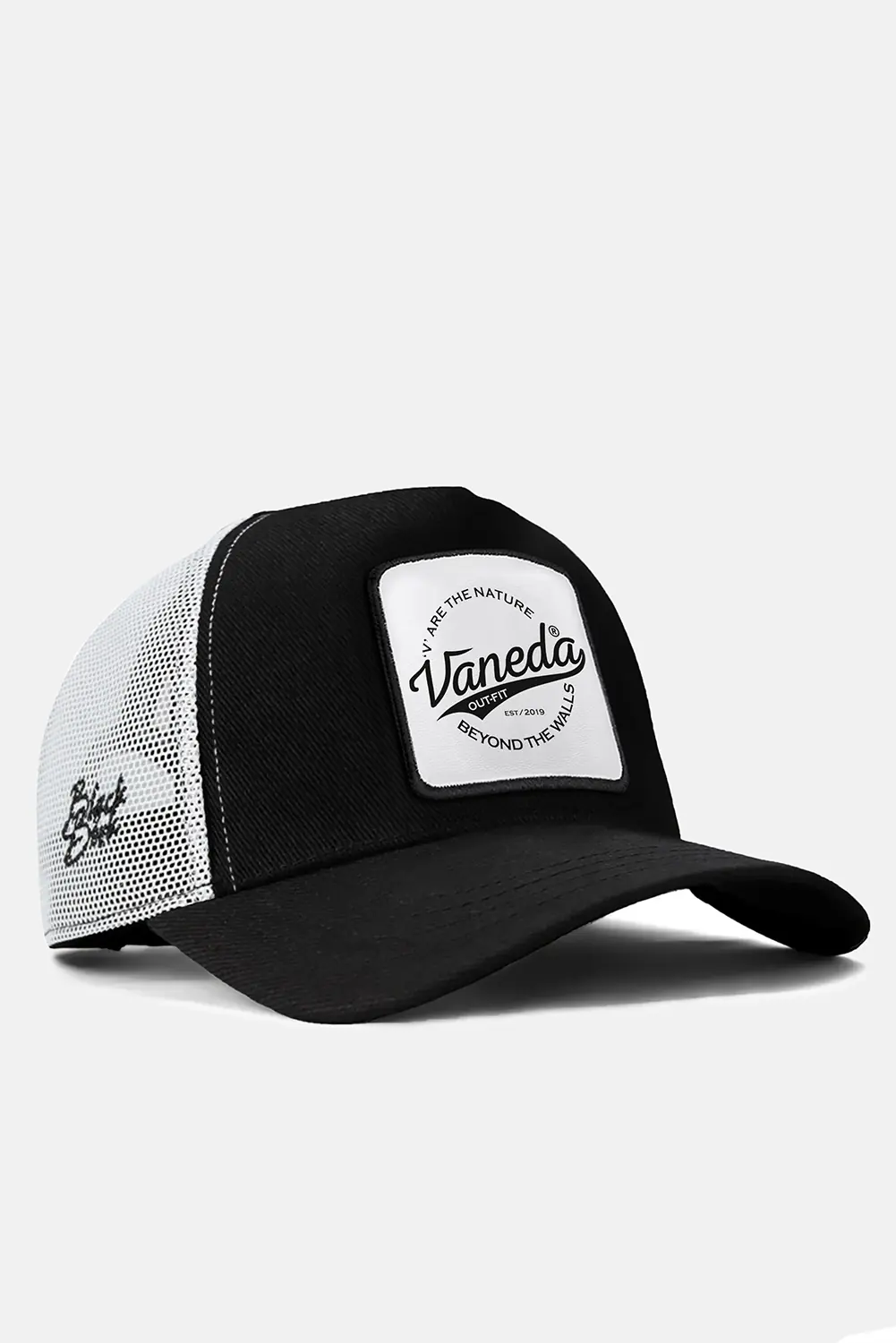 VANEDAxBLACKBORK CAP CORDURA BLACK&WHITE