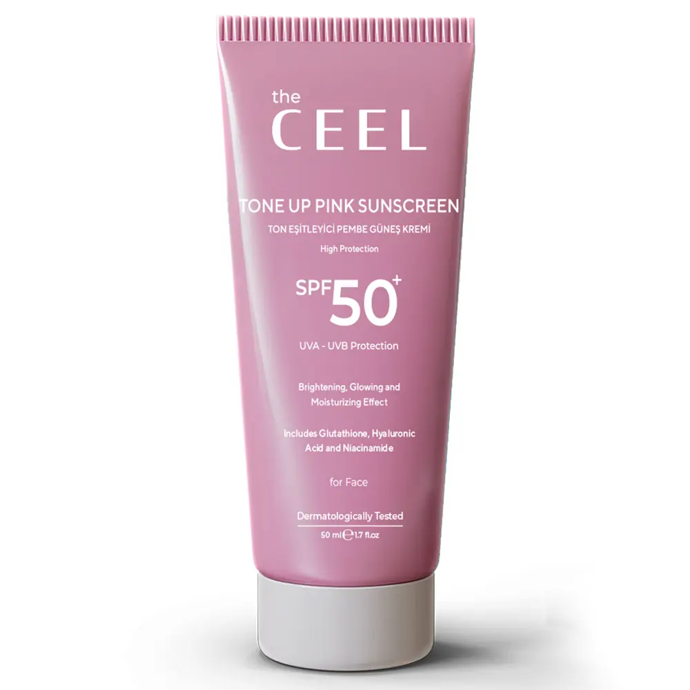 SPF +50 Tone Up Pink Sunscreen Ton Eşitleyici Yüz Güneş Kremi 50 ml