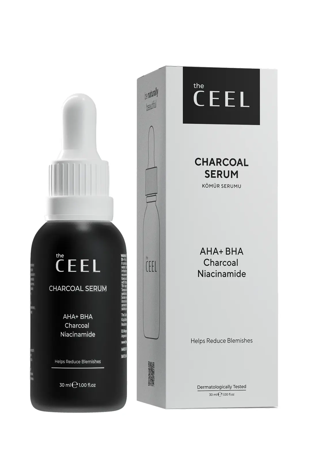 AHA BHA Activated Charcoal Skin Imperfection Reducing Effective Black ...