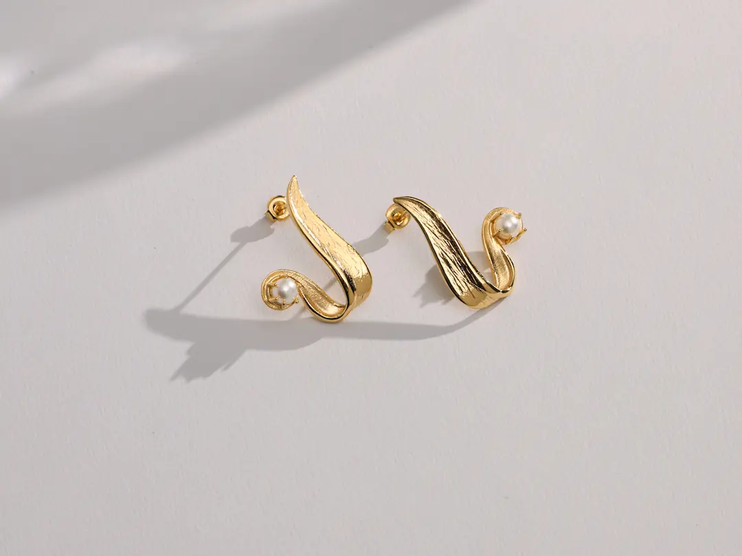 Wave Pearl Küpe