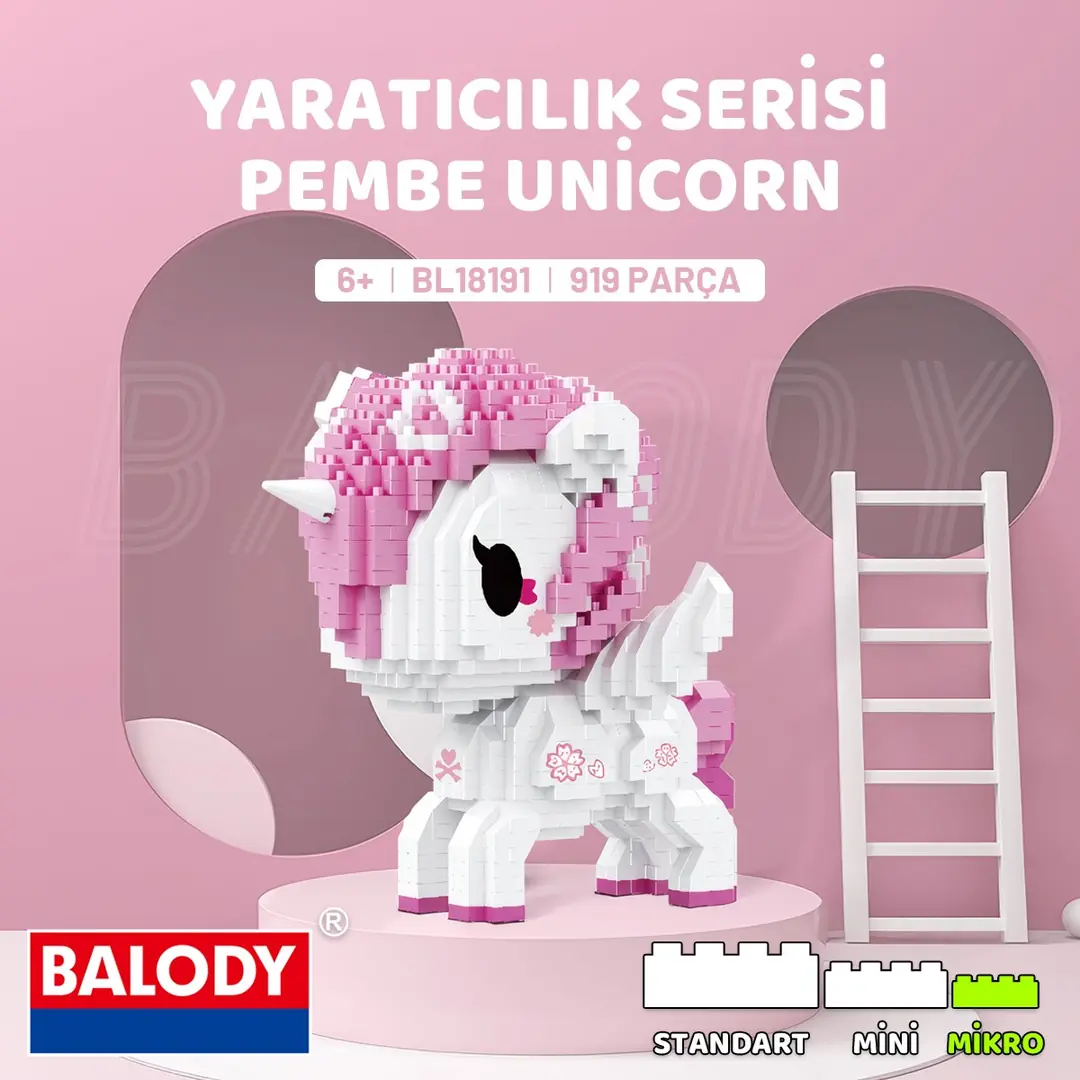 Balody | Balody Yaratıcılık Serisi – Pembe Unicorn (BL18191) – Mini ...