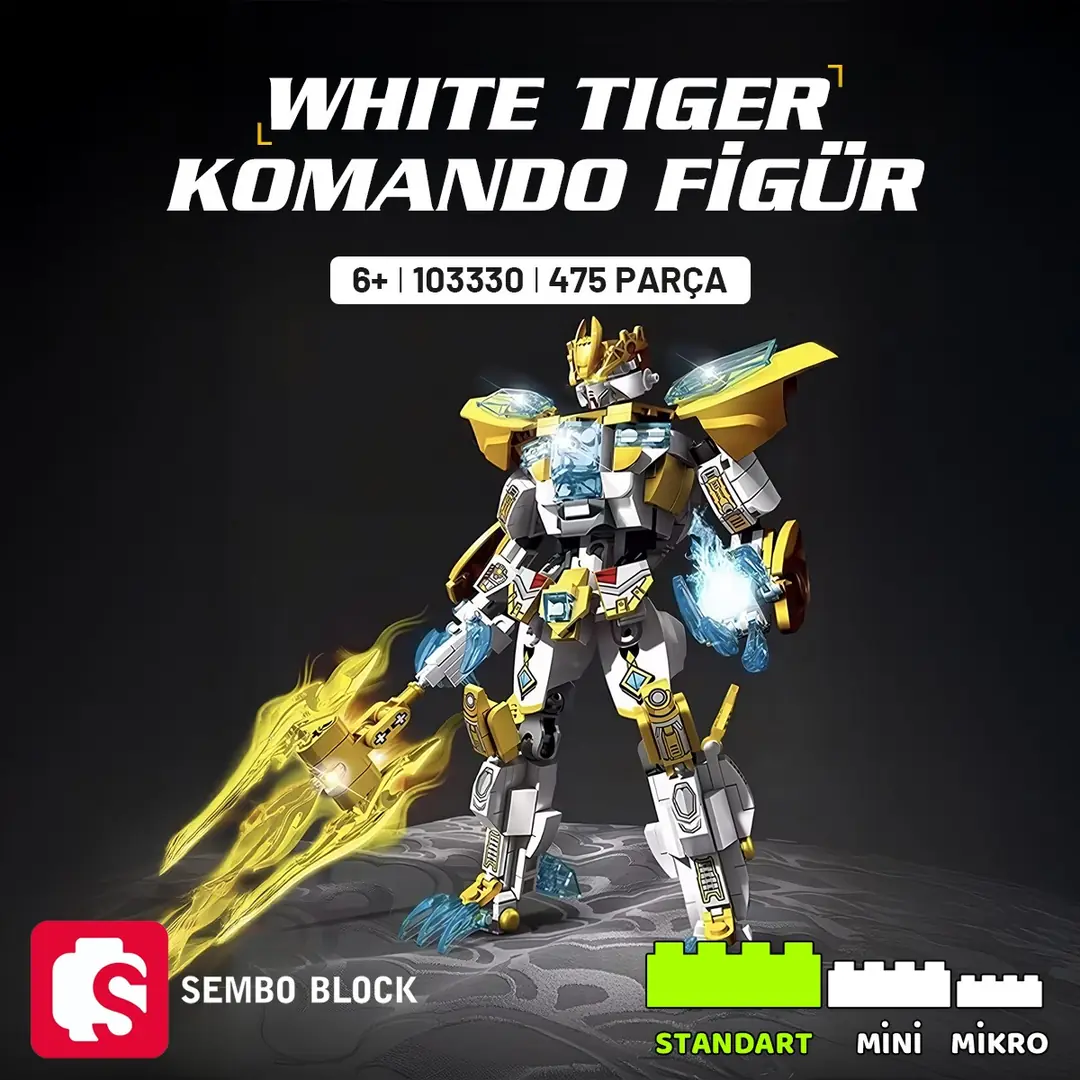 Sembo Block | White Tiger Komando Figür Yapı Bloğu Seti - 6474743471237 | Touchie Co.