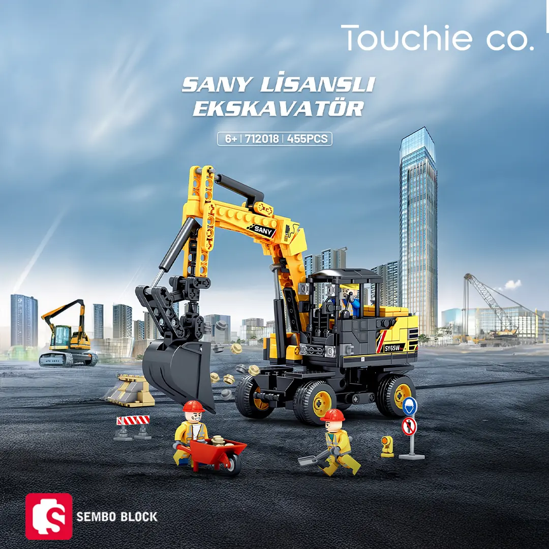 SANY Ekskavatör 455 Parça – Sembo Block | Lego Uyumlu Yapı Oyuncakları