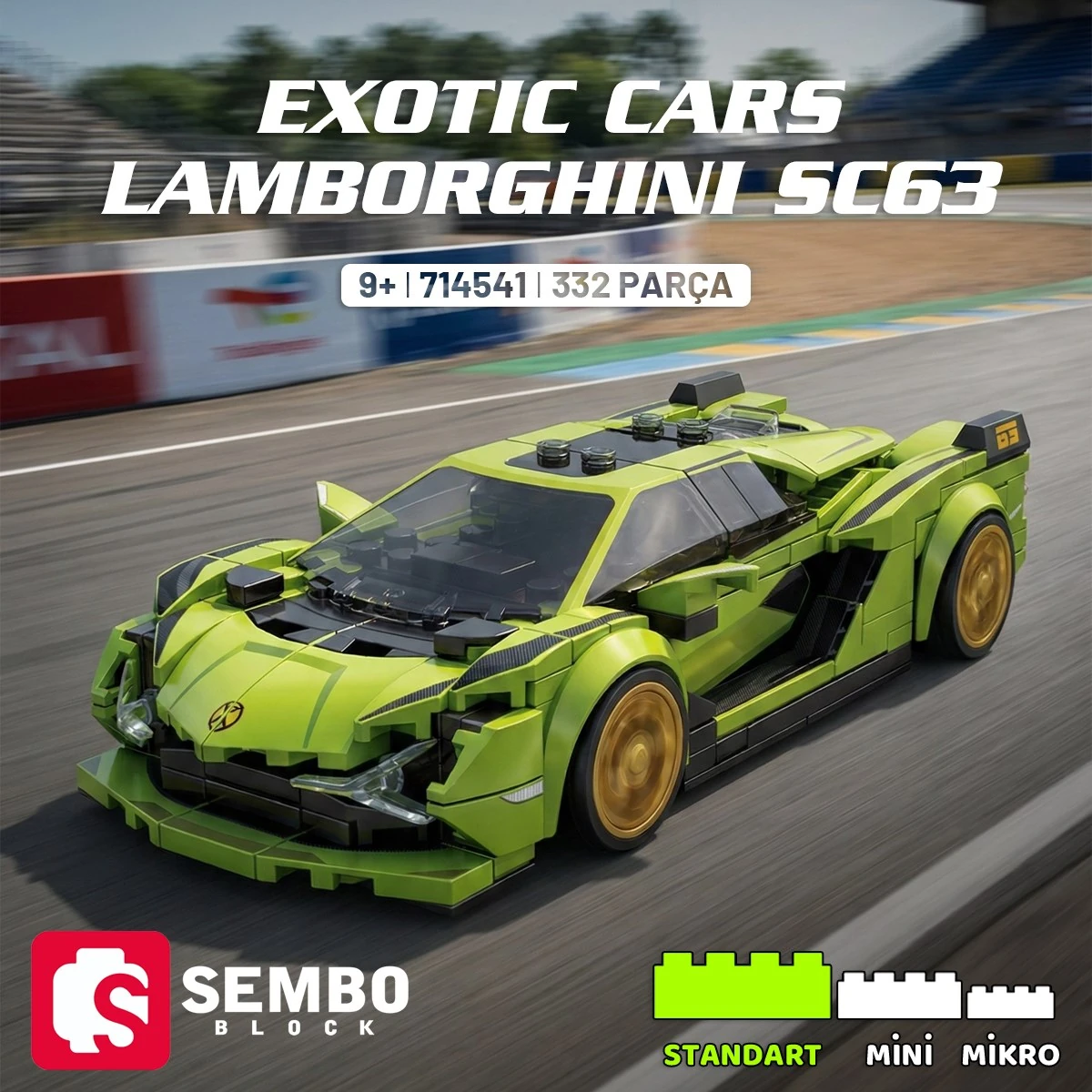 Sembo Block | Sembo Block Exotic Cars Lamborghini SC63 Yapı Bloğu Seti ...