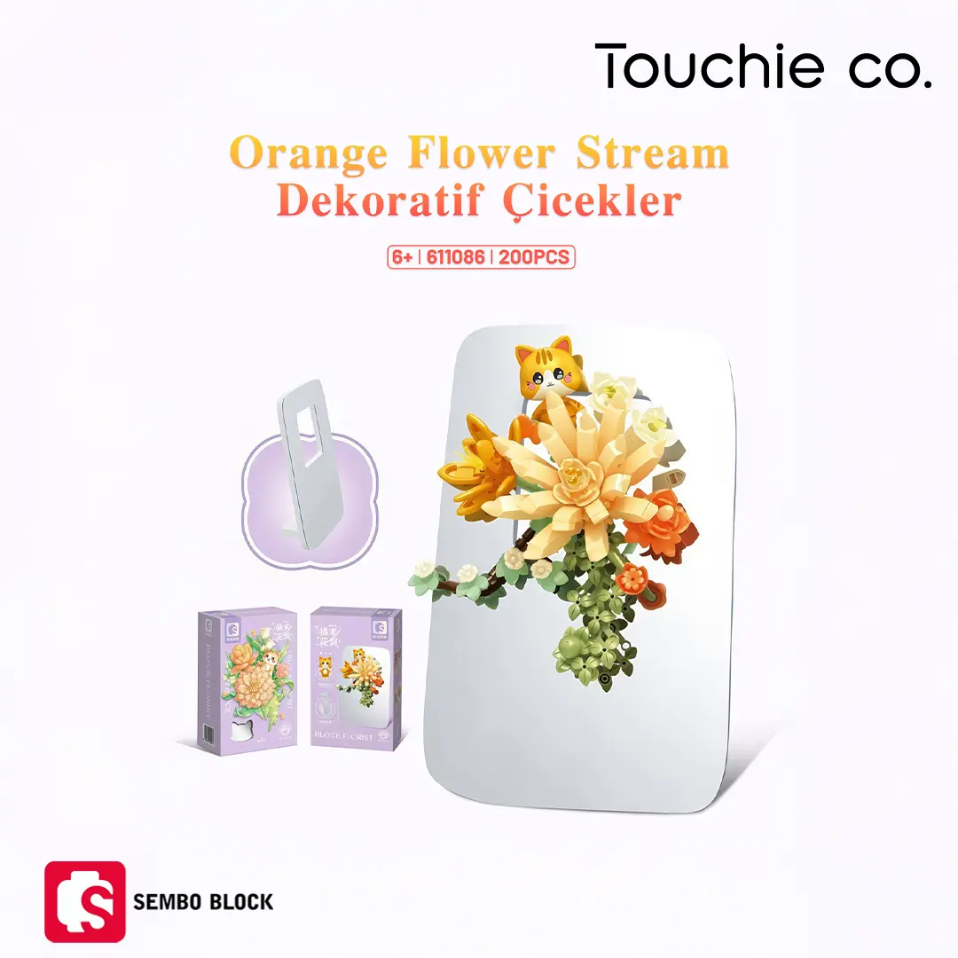 Orange Flower Stream Dekoratif Çiçekler - 200 Parça - Sembo Block ...
