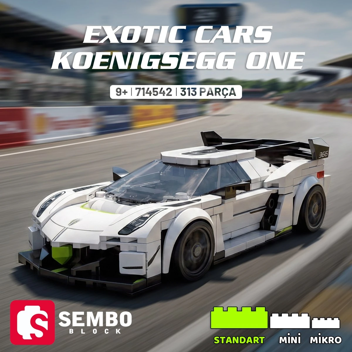 Sembo Block | Sembo Block Koenigsegg One Yapı Bloğu Seti – 313 Parça ...
