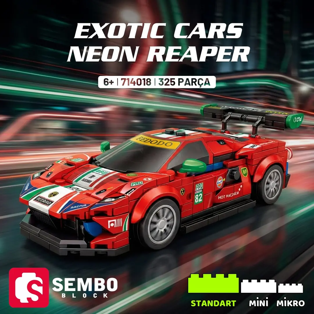 Sembo Block | Sembo Block Exotic Cars Neon Reaper Yapı Bloğu Seti – 325 ...
