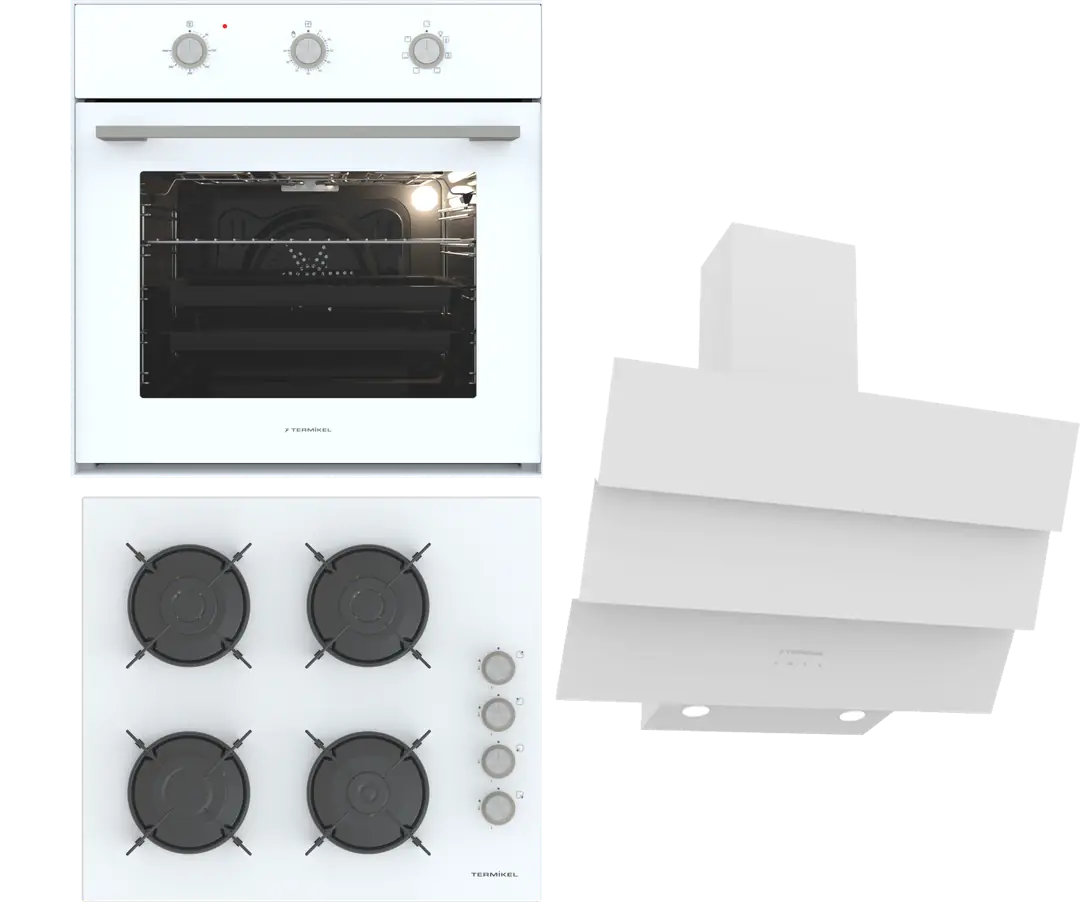 Termikel Ankastre Set (BO O6435C W + BH P6144C W + CH S6532C WW)