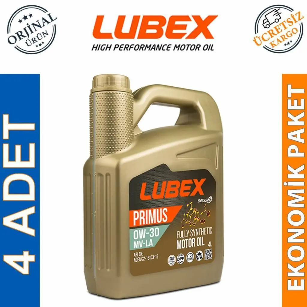 Lubex Primus MV-LA 0W30 4 Lt Motor Yağı 4 Adet Fiyatı