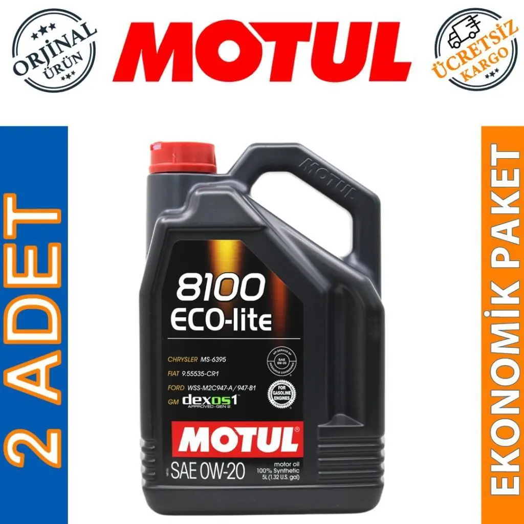 Motul 8100 Eco-Lite 0W20 5 Lt Motor Yağı 2 Adet Fiyatı