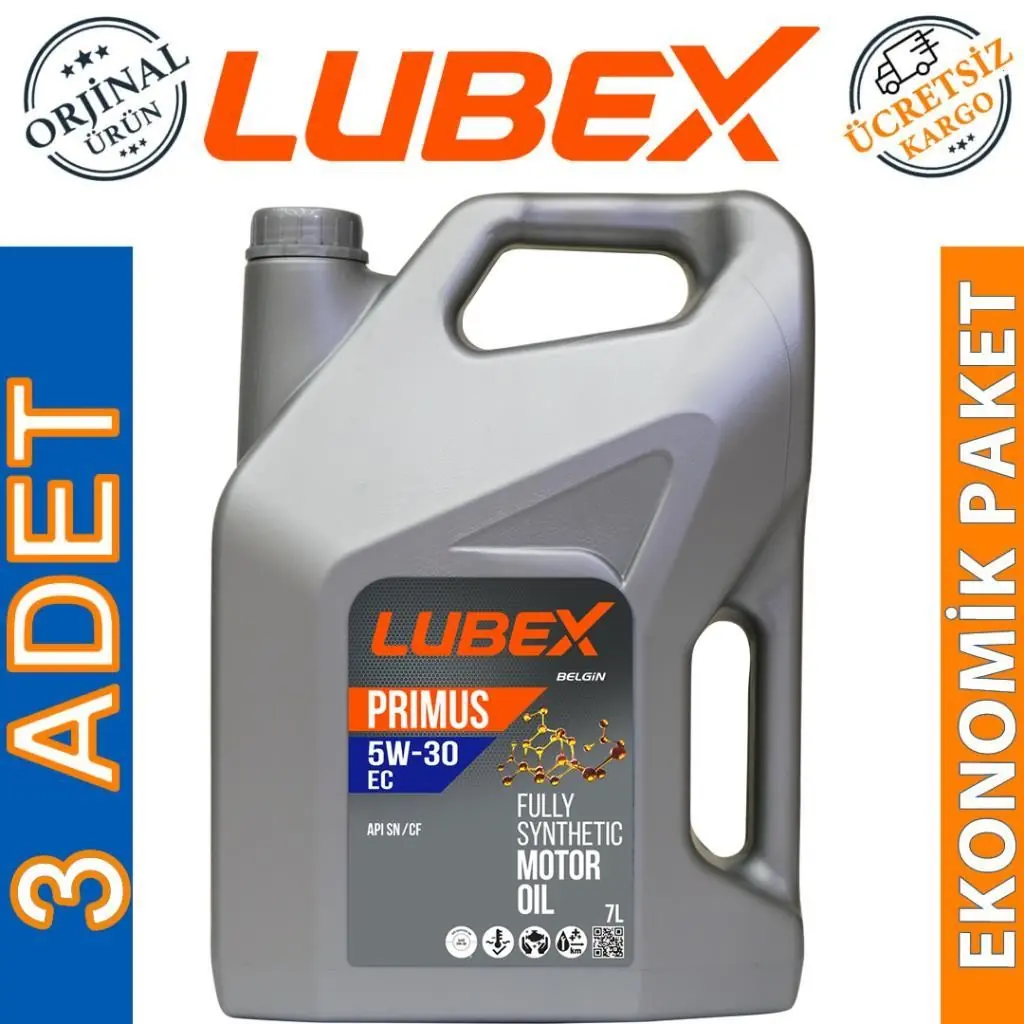 Lubex Primus EC 5W30 7 Lt Motor Yağı 3 Adet Fiyatı