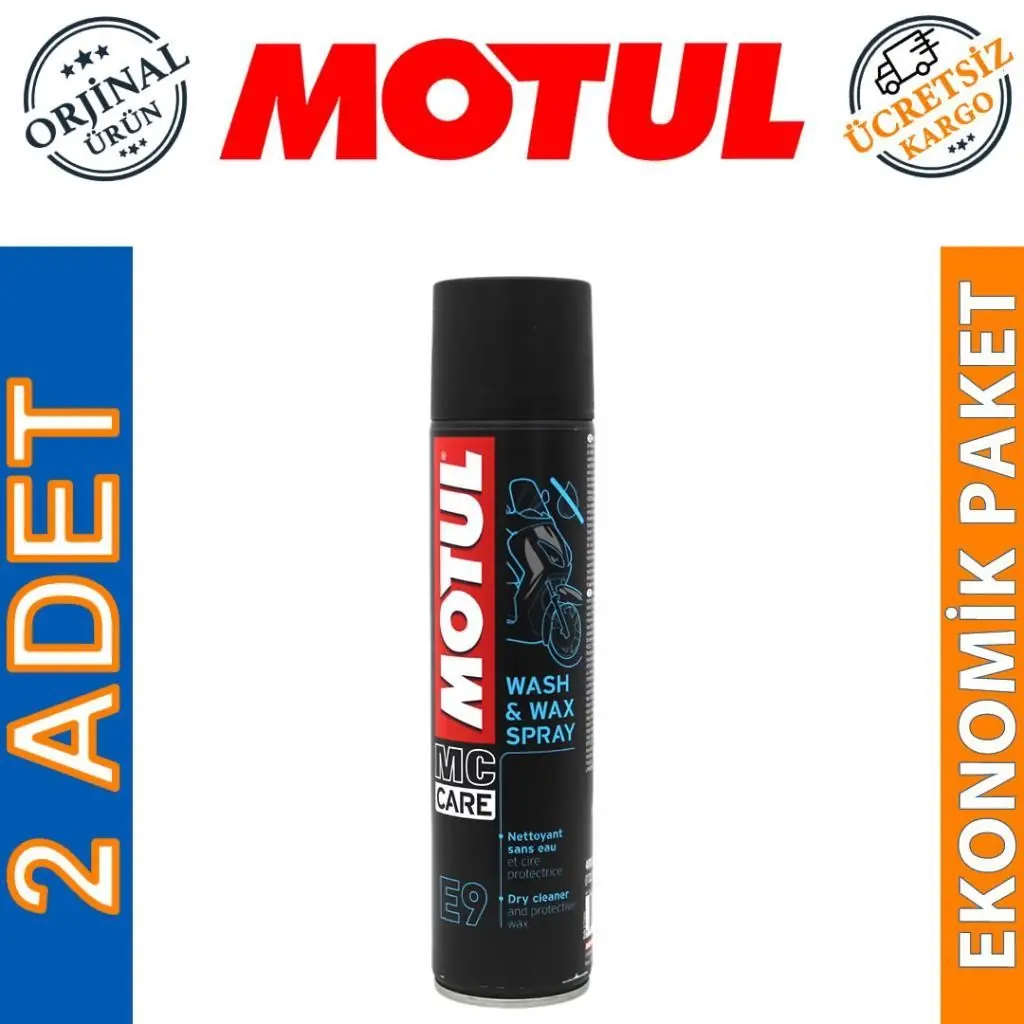 Motul E9 Wash & Wax Sprey 400 Ml Cilalı Parlatıcı 2 Adet